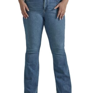 Lee Women's Plus Size Legendary Mid Rise Flare Jean, Elevated Retro