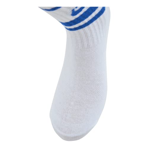 Nike Men`s Everyday Essential Crew 3 Pack Socks, White(cq1301-105)blue, Large