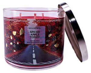 white barn bath & body works spiced apple toddy 3 wick jar candle 14.5 oz