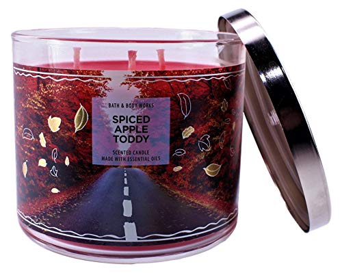 White Barn Bath & Body Works Spiced Apple Toddy 3 Wick Jar Candle 14.5 Oz