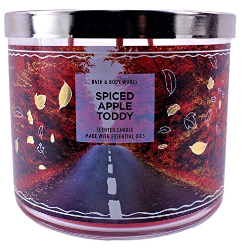 White Barn Bath & Body Works Spiced Apple Toddy 3 Wick Jar Candle 14.5 Oz