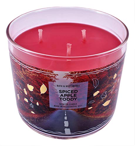 White Barn Bath & Body Works Spiced Apple Toddy 3 Wick Jar Candle 14.5 Oz