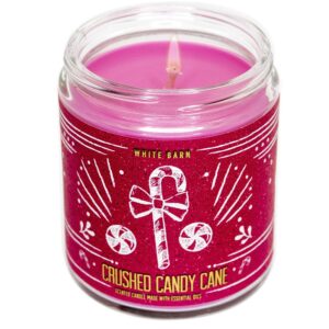 white barn bath and body works, 1-wick candle w/essential oils - 7 oz - 2020 holidays scents! (crushed candy cane)