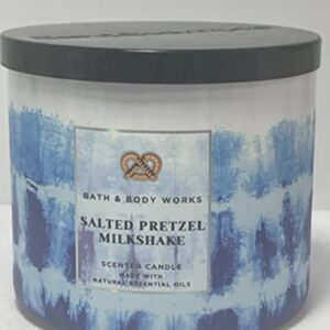 Bath & Body Works, White Barn 3-Wick Candle w/Essential Oils - 14.5 oz - 2021 Summer Scents! (Salted Pretzel Milkshake)