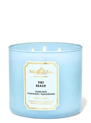 Bath & Body Works, White Barn 3-Wick Candle w/Essential Oils - 14.5 oz - New Core Scents! (Tiki Beach)