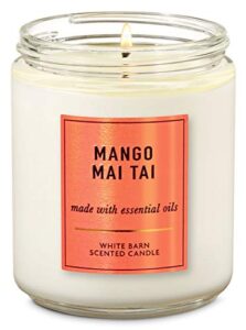 white barn bath and body works mango mai tai 1-wick candle 7 oz