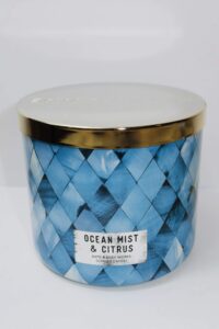 bath and body works white barn 3-wick scented candle in ocean mist and citrus