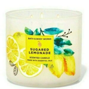 bath & body works 3-wick scented candle sugared lemonade 14.5 oz