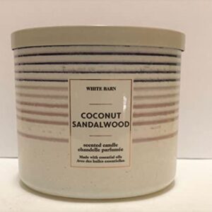 Bath and Body Works, White Barn 3-Wick Candle w/Essential Oils - 14.5 oz - 2021 Fresh Spring Scents! (Coconut Sandalwood)