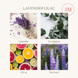 LA Jolie Muse Lavender Candle, Lavender Lilac Scented Candles, Luxury Candles Gift with Gift Box, Relaxing Aromatherapy Candle, Birthday Gifts for Women