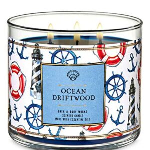 White Barn Bath & Body Works Ocean Driftwood 3 Wick Scented Candle 14.5 oz