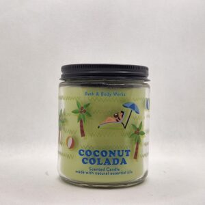 bath & body works, white barn 1-wick candle w/essential oils - 7 oz - 2022 summer scents! (coconut colada)