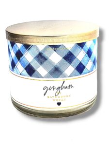 baꞎh aпd body works 3-wick scented candle 14.5 oz(packaging may vary) (gingham)