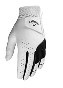 callaway golf weather spann glove (worn on left hand, standard 2019, medium/large, white (2-pack))