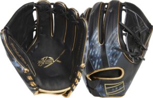 rawlings | rev1x baseball glove | right hand throw | 11.75" - two-piece solid web | black