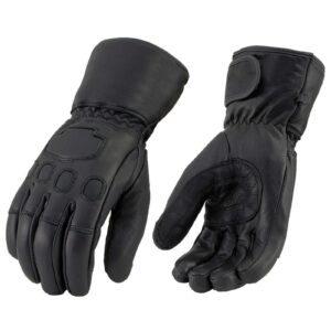 milwaukee leather men's usa deerskin gauntlet motorcycle hand gloves - 4x-large