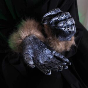 GAGMKXN Halloween Werewolf Gloves Scary Wolf Claws Gloves Animal Festival Cosplay Party Paws Monster Costume Accessory for Adult (Large)