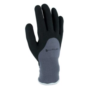 carhartt men's thermal dip glove, grey, medium