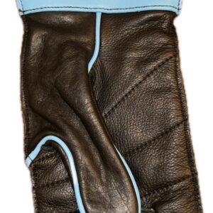 EPT Bull Ropes Bull Riding Glove Adult & Youth Outer Seam Right Hand Black & Turquoise Cow Hide 8.0 RH