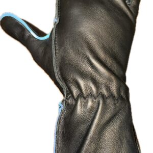 EPT Bull Ropes Bull Riding Glove Adult & Youth Outer Seam Right Hand Black & Turquoise Cow Hide 8.0 RH