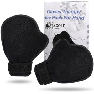 prfctlife hand ice pack gloves for arthritis, ice pack for hand and wrist, 2 pack ice gloves for arthritis hands, chemotherapy, neuropathy, hand and finger pain. black