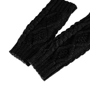 Novawo Women's Hand Crochet Winter Warm Fingerless Arm Warmers Gloves