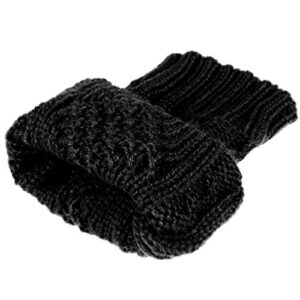 Novawo Women's Hand Crochet Winter Warm Fingerless Arm Warmers Gloves