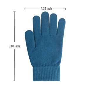 GOLEDLF Winter Magic Gloves for Adults, 5 Pairs of Stretchy Knit Warm Gloves for Men, Women and Teens