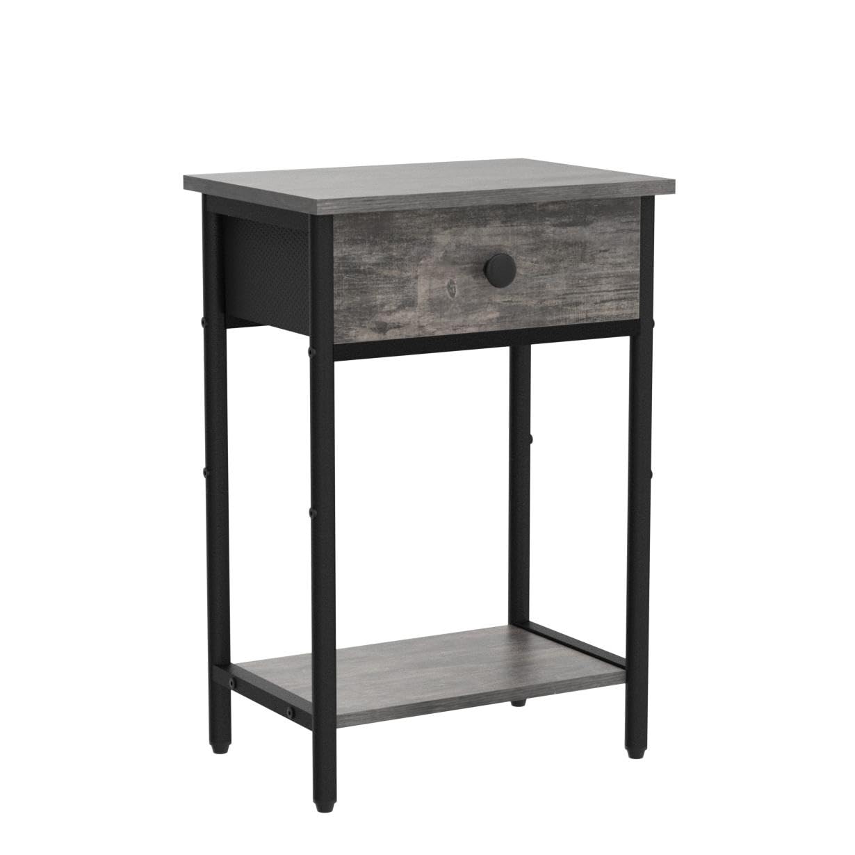 Night Stand Beside Tables with Drawers Nightstand for Small Spaces Side Table with Storage Shelf Rustic End Table Small Night Stand for Bedroom, Living Room, Study, Office, Pantry