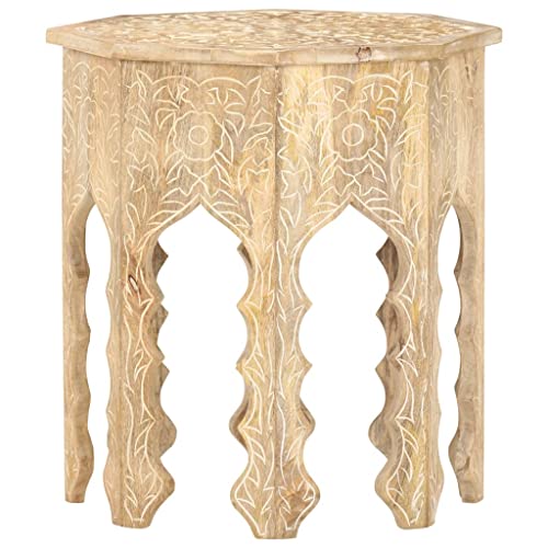 QJBSAVVA Side Table Ø18.9 Solid Mango Wood,Large Space Dresser Entry Tables Narrow end Table Couch Table Suitable for Home, Office, Bedroom, Meeting Room