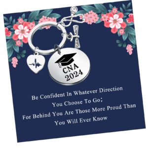 lqri cna 2024 keychain cna gift cna stethoscope medical jewelry certified nursing assistant gift cna graduation gifts(cna)