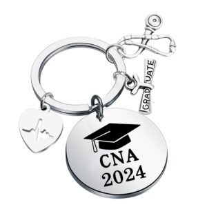 LQRI CNA 2024 Keychain CNA Gift CNA Stethoscope Medical Jewelry Certified Nursing Assistant Gift CNA Graduation Gifts(CNA)