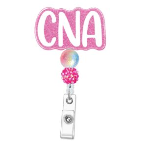 hitluste cna badge reel retractable for nurses, cute funny id badge holder with alligator clip for students, rn lpn medical assistant work, pharmacy pharmacist nursing name tag card nurse grad gift