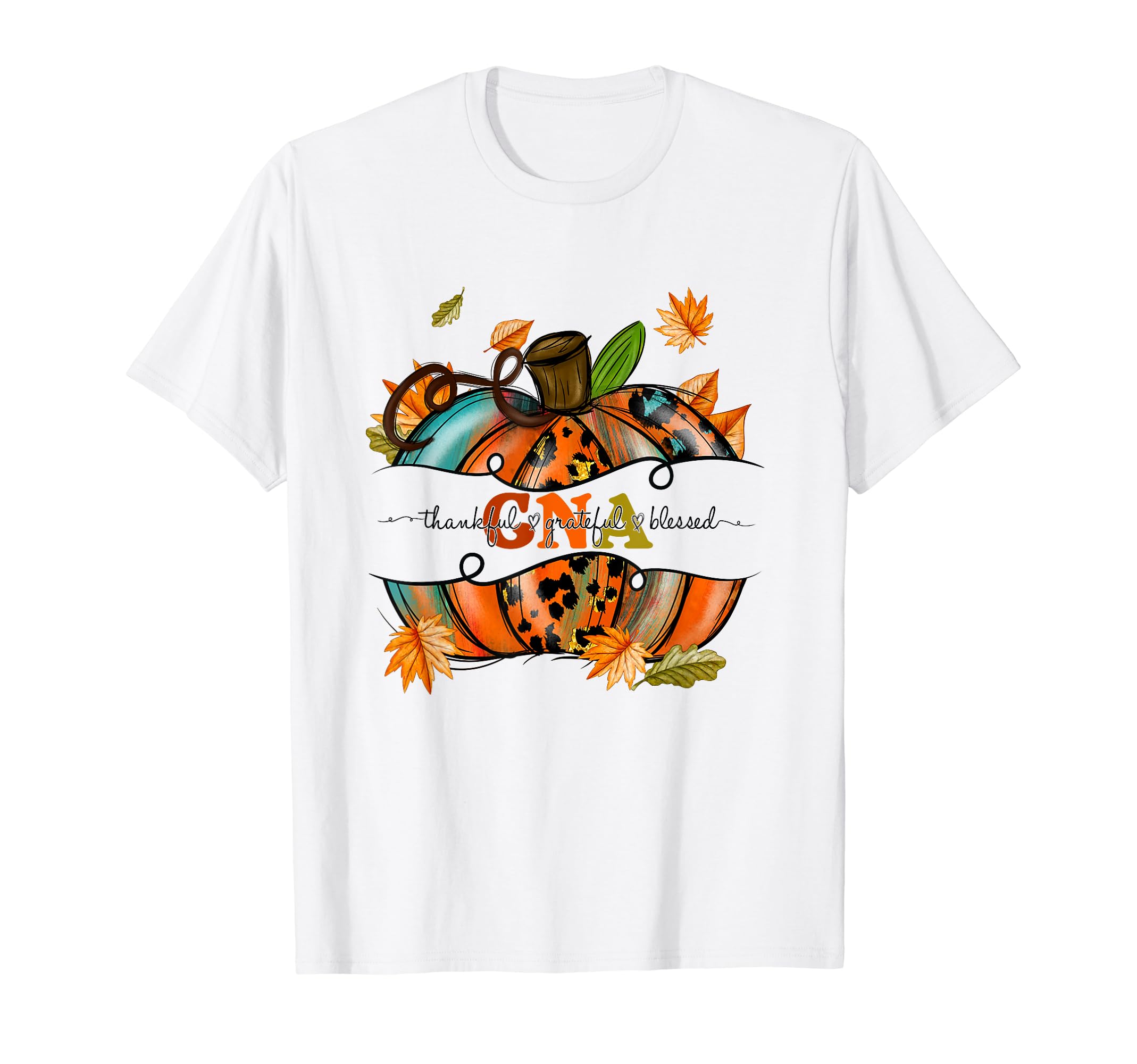 Autumn Fall Outfit CNA Thankful Grateful Blessed Pumpkin T-Shirt