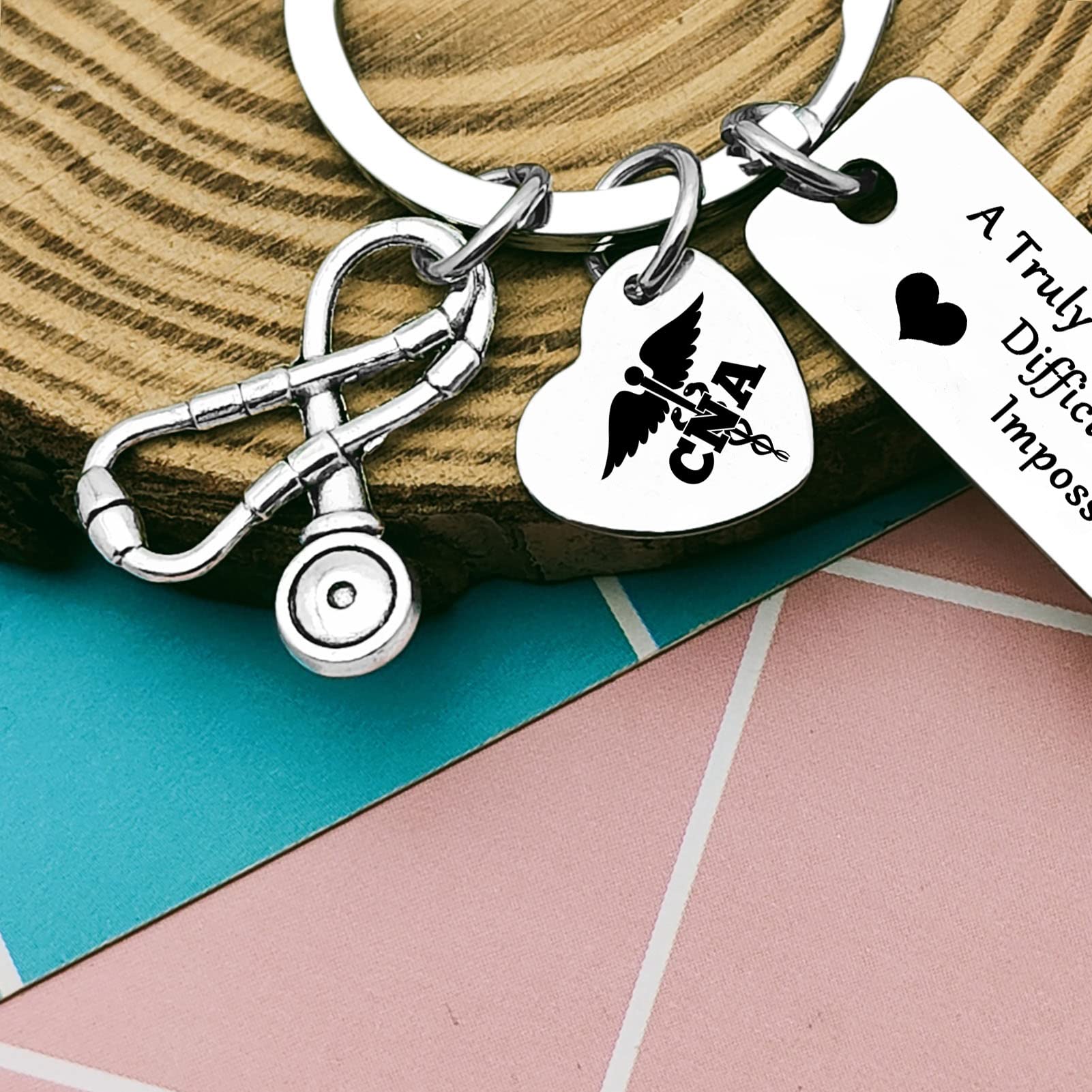 12 PCS Certified Nursing Assistant Gift CNA Graduation Gifts Nurse Keychain for Women Men CNA Certified Nursing Assistant Keychain Inspirational Gift for Registered Nurse Student Future Nurse Gift