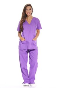 just love women's purple scrub set - medium,purple,medium