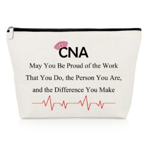 gevody certified nursing assistant gifts for women cna makeup bag cna appreciation gifts inspirational gift for nurse friends cna graduation gifts thank you gifts for cnas assistant cosmetic pouch