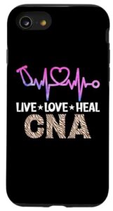 iphone se (2020) / 7 / 8 live love heal cna case