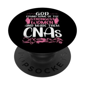 cna nurse certified nursing assistant female girl god found popsockets standard popgrip