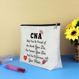 CNA Gift Cosmetic Bag Certified Nursing Assistant Gifts CNA Appreciation Gift Makeup Bag CNA Thank You Gift CNA Week Gifts Retirement Thanksgiving Birthday Gift for CNA Coworker Volunteer Travel Pouch