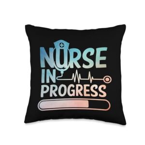 nursing student art men women nicu graduation future nurse throw pillow