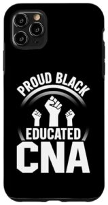 iphone 11 pro max proud black educated cna case