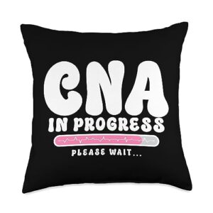 certified nursing assistant cna appreciation hd0 certified nursing assistant cna in progress please throw pillow, 18x18, multicolor