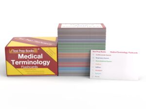 medical terminology study cards 2024-2025: med term review for health professionals [full color cards]