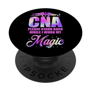 cna nurse certified nursing assistant cna please stand back popsockets standard popgrip