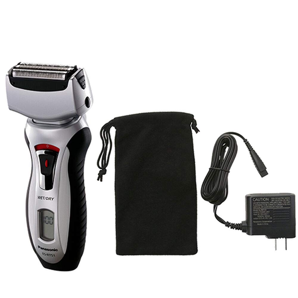 Panasonic ES-RT51-S Arc3 Wet/Dry 3-Blade Pivoting Head Built-in Pop-up Trimmer Cordless Electric Razor for Smooth and Comfortable Shave Travel Pouch Included