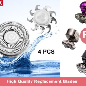 4 pcs Shaver Replacement Blades for Skull Shaver Pitbull Replacement Blades for Carver Pitbull Gold PRO/Platinum PRO/Silver PRO Pitbull Gold Replacement Heads