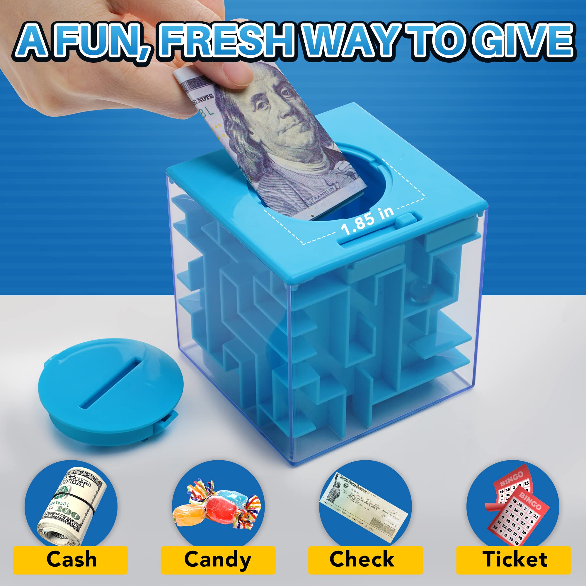 3 Pack Money Maze Puzzle Gift Boxes, A Fun Unique Way to Give Gifts for People You Love, Great for Kids and Adults