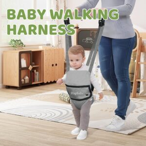 Hapbabe 2 in 1 Baby Jumper with Stand, Baby Walking Harness Function, Premium Spring, for Infant 6-12 Months, Easy to Fold and Storage, Grey