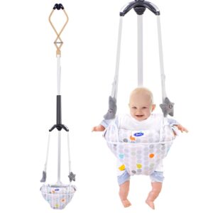 baby doorway jumper, baby jumper for indoor/outdoor play, doorway jumper for baby with adjustable strap, easy to assemble & store(ideal gift for 6-24 months)